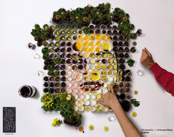 Michael Jackson par Martin Sati : Portrait fait de Verres Fruits et ...