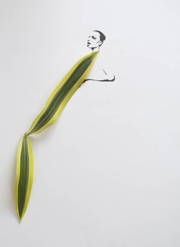 Illustrations par Tang Chiew Ling : Délicates Robes de Feuilles et de ...
