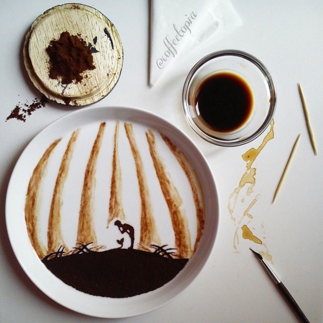 Coffeetopia ou l'Art de Peindre avec du Café - MaxiTendance