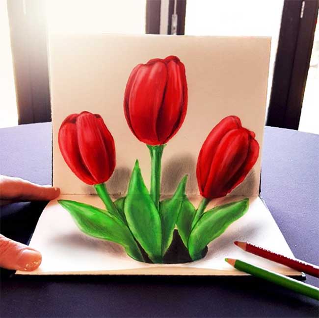 Phénoménales Illustrations 3D en Anamorphose Dessinées aux Crayons ...
