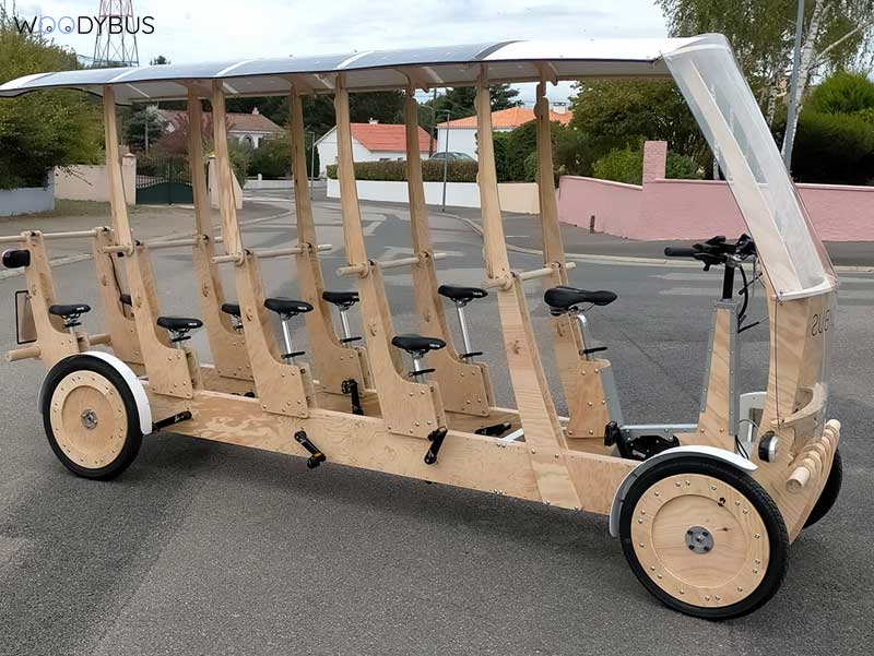 Woodybus, VéloBus en Bois pour Faire Pedaler les Enfants - MaxiTendance