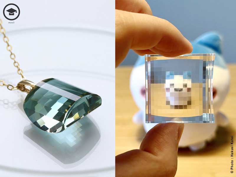 Monoli Pixel Mirror, Pierre en Cristal pour Voir le Monde Pixelisé ...